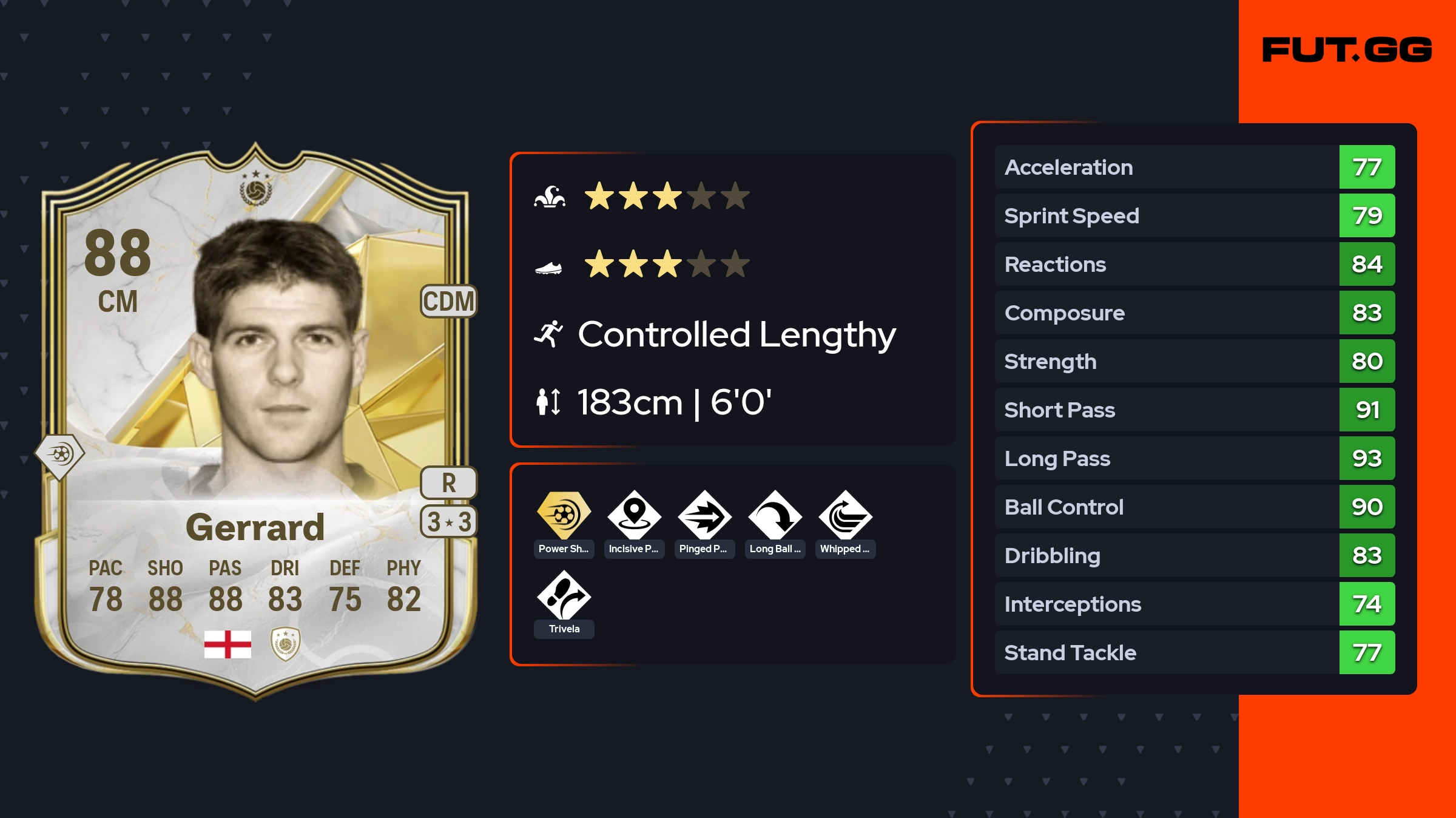 Steven Gerrard EA FC 26 Ratings, Prices, and Cards - FUT.GG