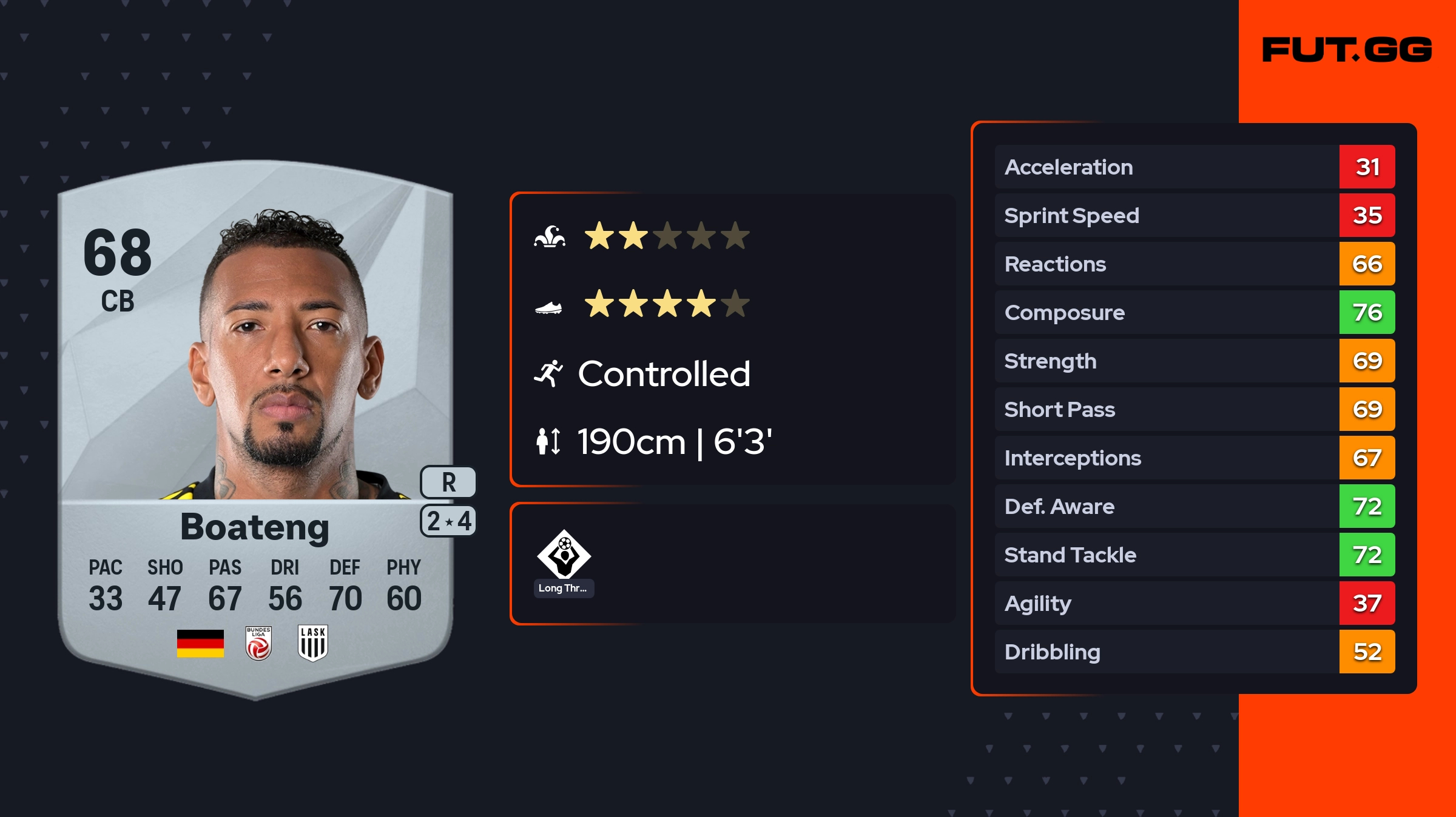 Jérôme Boateng EA FC 26 Ratings, Prices, and Cards - FUT.GG