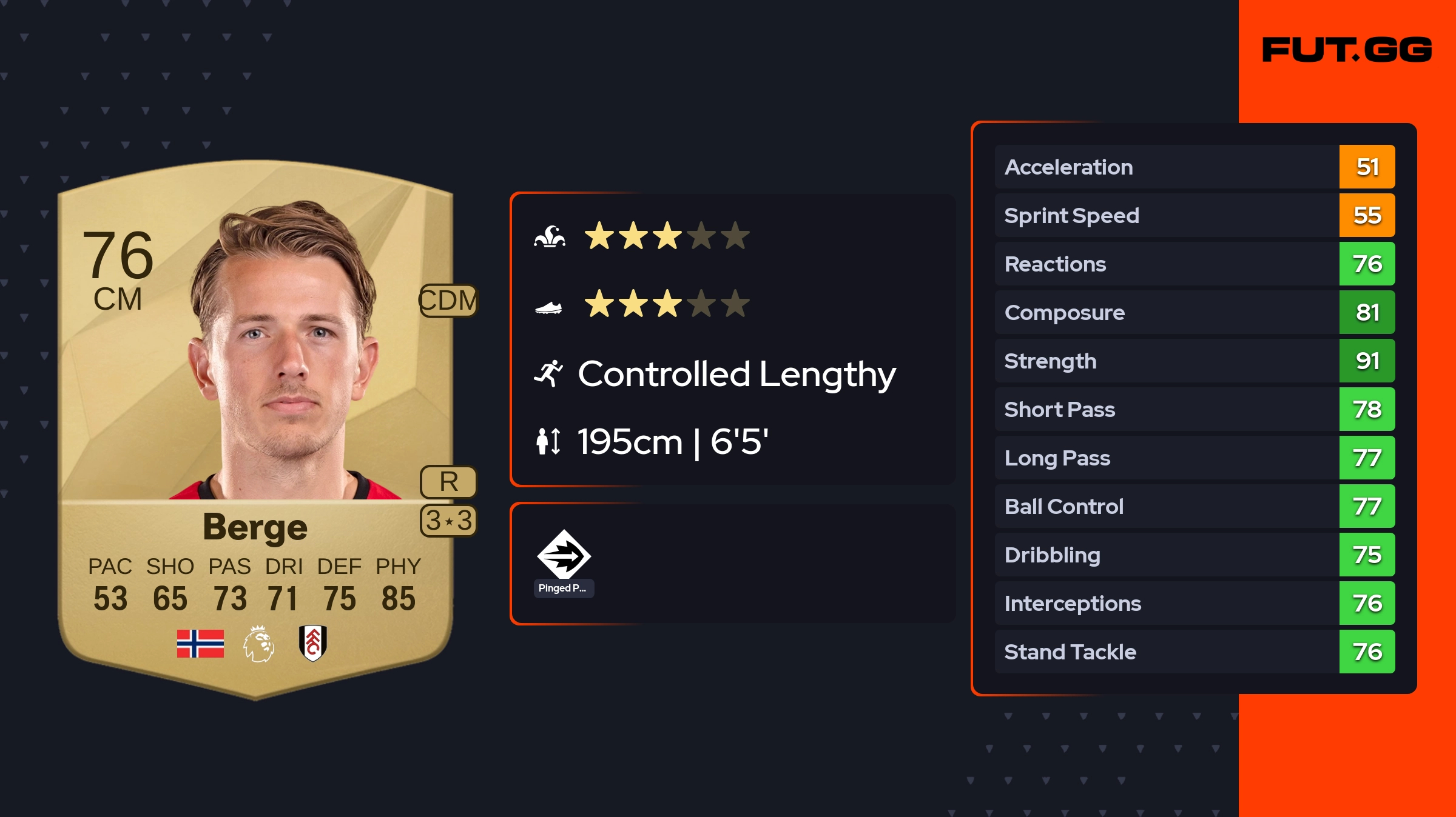 Sander Berge EA FC 25 Ratings, Prices, and Cards - FUT.GG