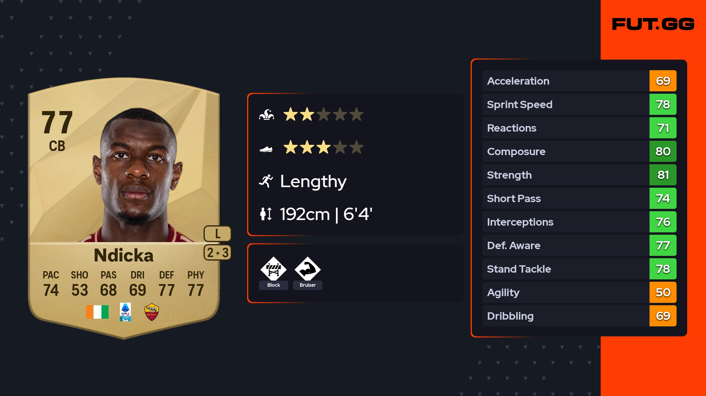 Evan Ndicka EA FC 25 Ratings, Prices, and Cards - FUT.GG