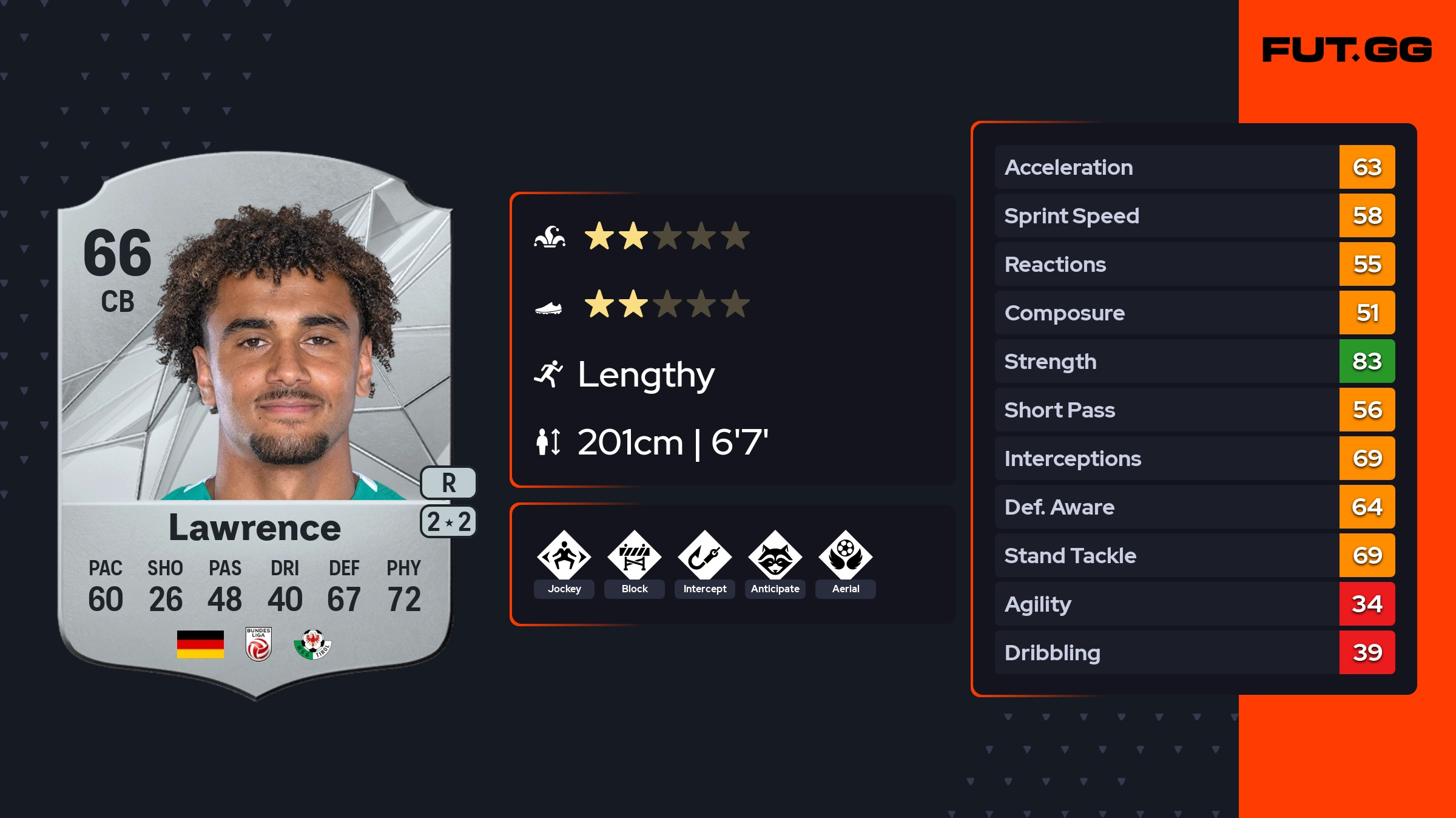 Jamie Lawrence EA FC 26 Ratings, Prices, and Cards - FUT.GG