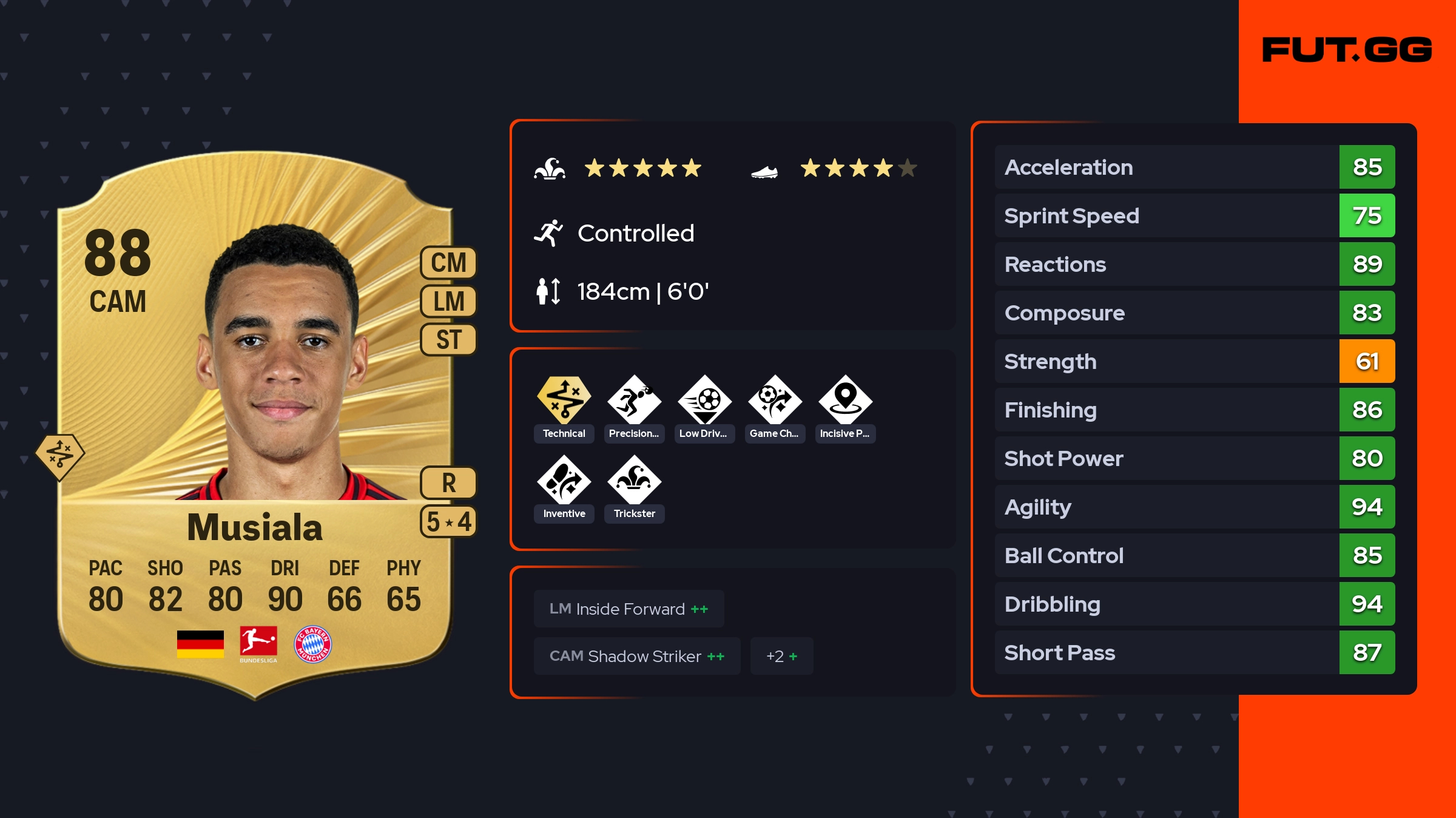 Jamal Musiala EA FC 26 Ratings, Prices, and Cards - FUT.GG