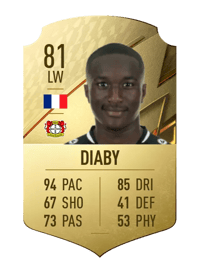 Moussa Diaby EA FC 26 Ratings, Prices, and Cards - FUT.GG