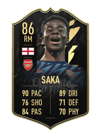 Bukayo Saka EA FC 26 Ratings, Prices, and Cards - FUT.GG