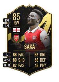 Bukayo Saka EA FC 26 Ratings, Prices, and Cards - FUT.GG