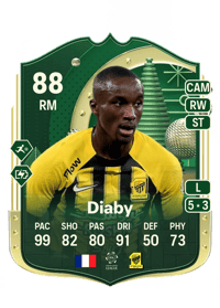 Moussa Diaby EA FC 26 Ratings, Prices, and Cards - FUT.GG