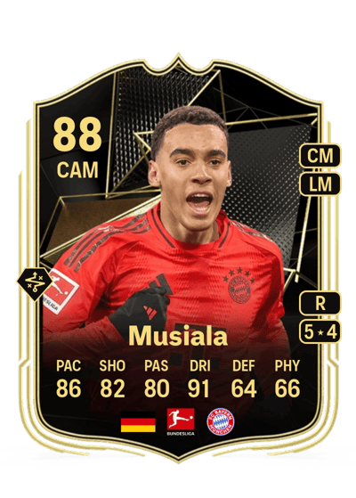 Jamal Musiala Evolutions in EA FC 25 - FUT.GG