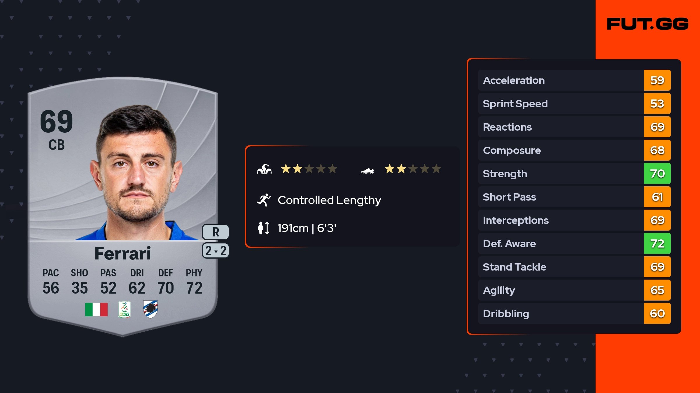 Alex Ferrari EA FC 26 Ratings, Prices, and Cards - FUT.GG