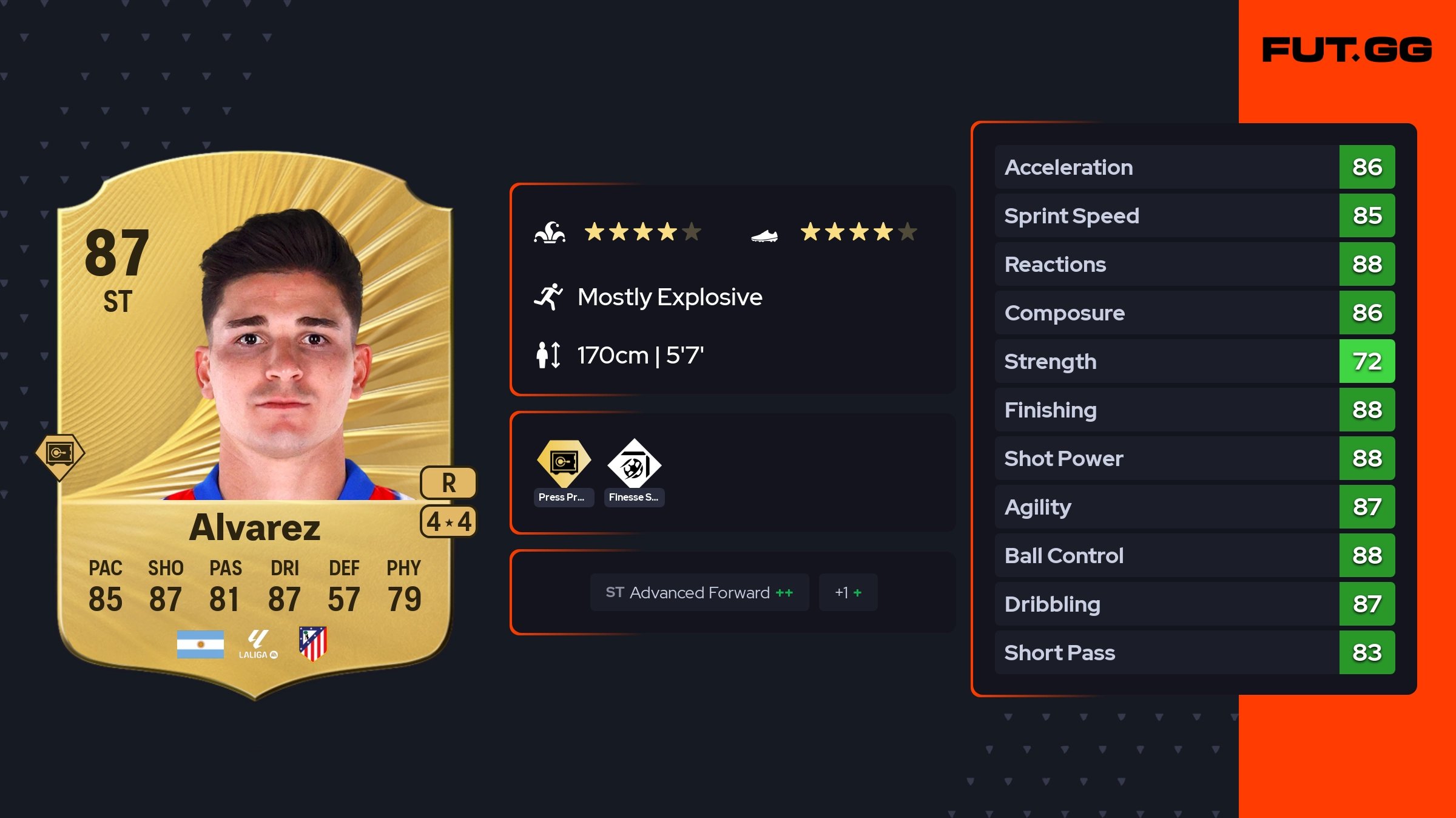 Julián Alvarez EA FC 26 Ratings, Prices, and Cards - FUT.GG