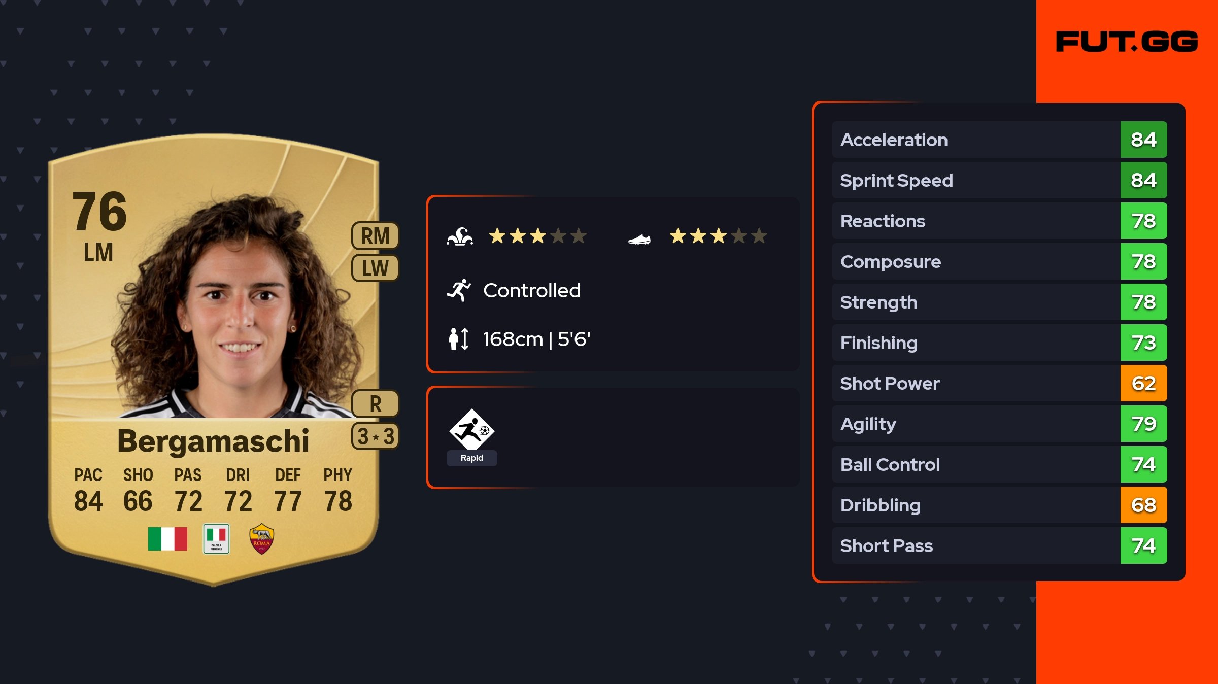 Valentina Bergamaschi EA FC 26 Ratings, Prices, and Cards - FUT.GG