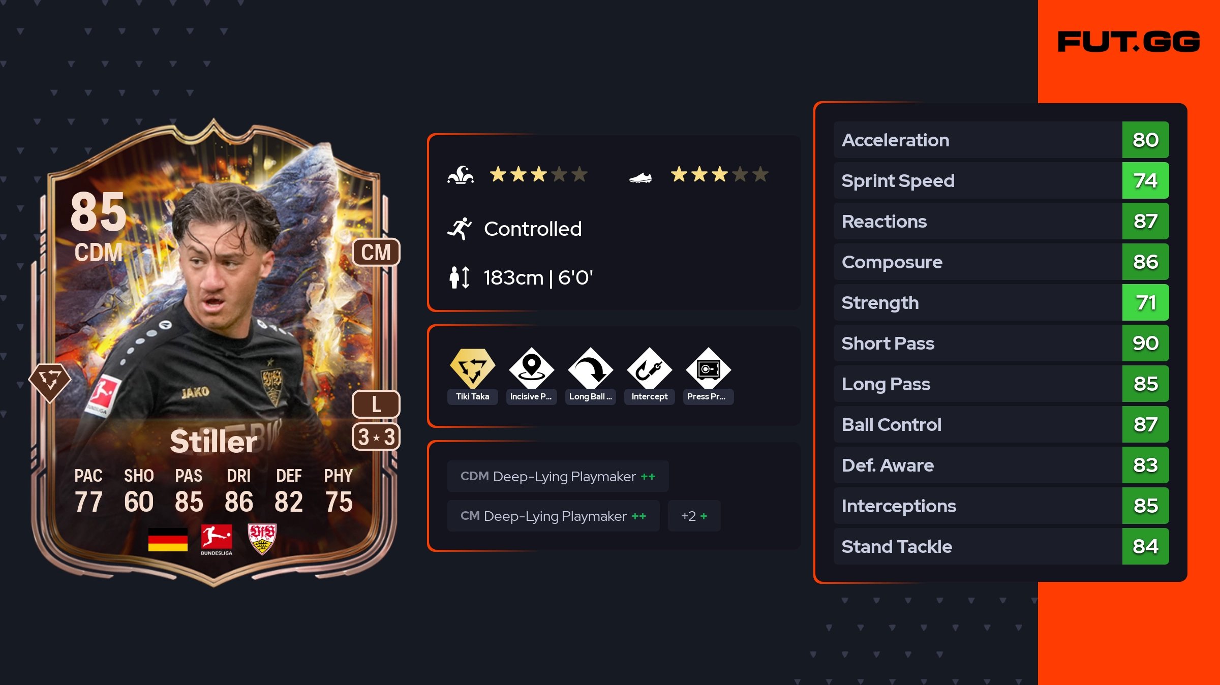 Angelo Stiller Cornerstones 85 OVR - FUT.GG