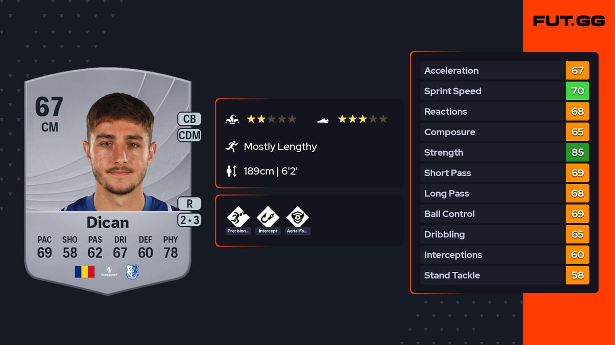 Victor Dican Common 67 OVR CM - EA FC 26 - FUT.GG