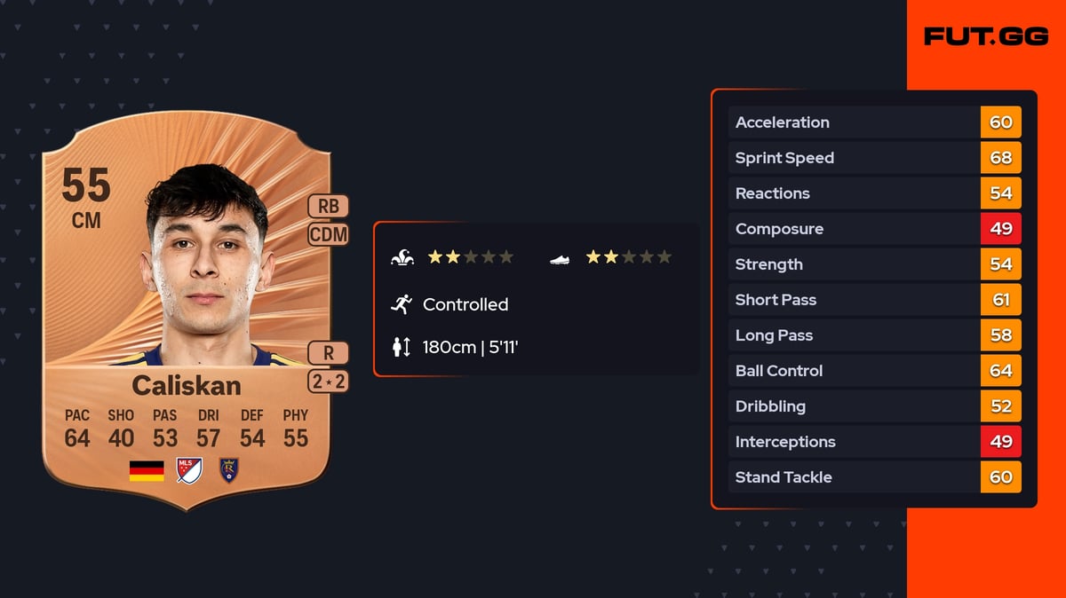 Noel Caliskan Rare 55 OVR CM - EA FC 26 - FUT.GG