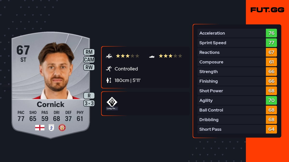 Harry Cornick Common 67 OVR ST - EA FC 26 - FUT.GG
