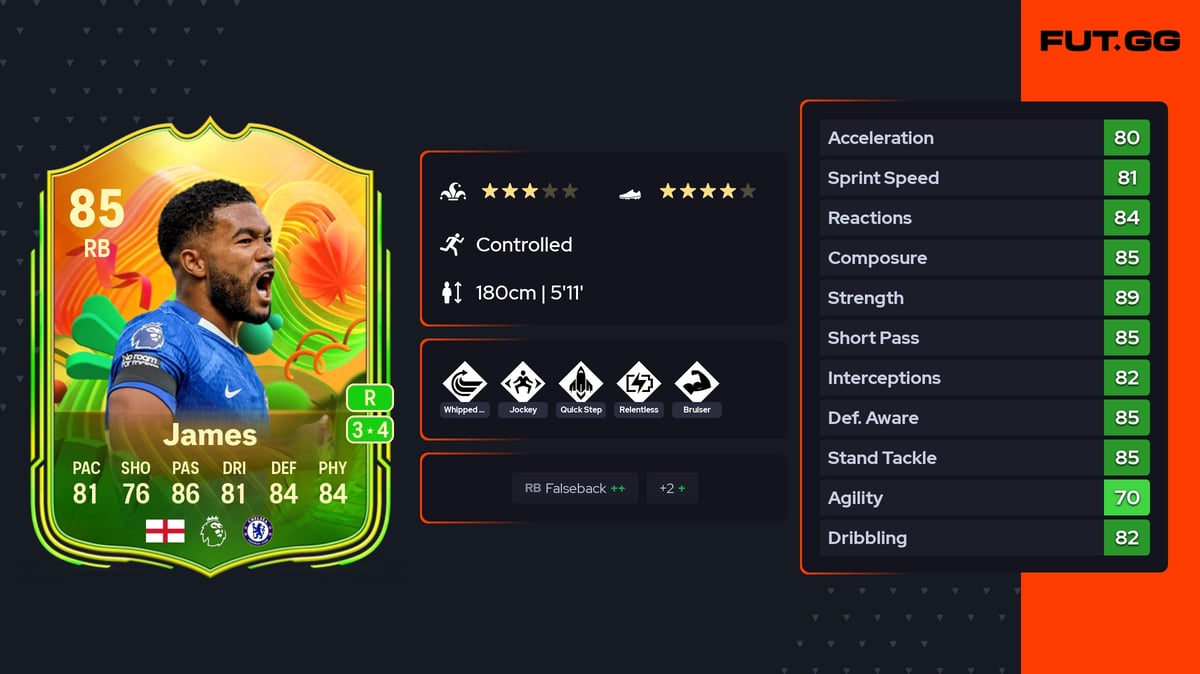 Reece James World Tour 85 OVR RB - EA FC 26 - FUT.GG