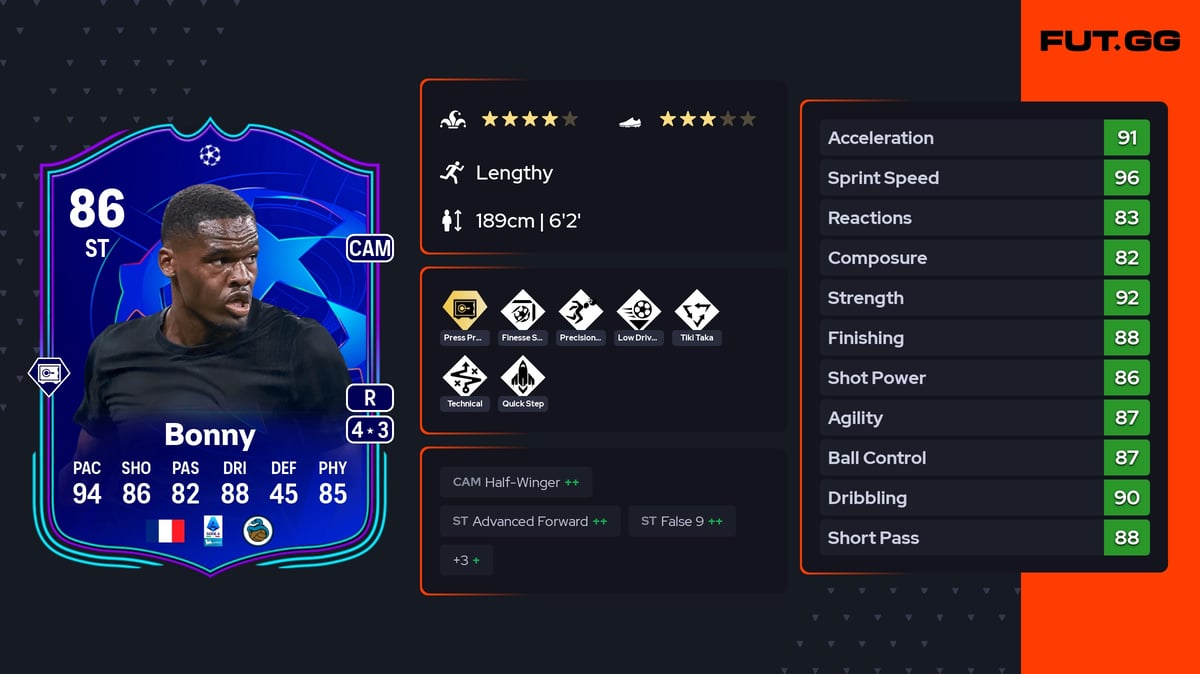 Yoan Bonny Primetime 86 OVR ST - EA FC 26 - FUT.GG